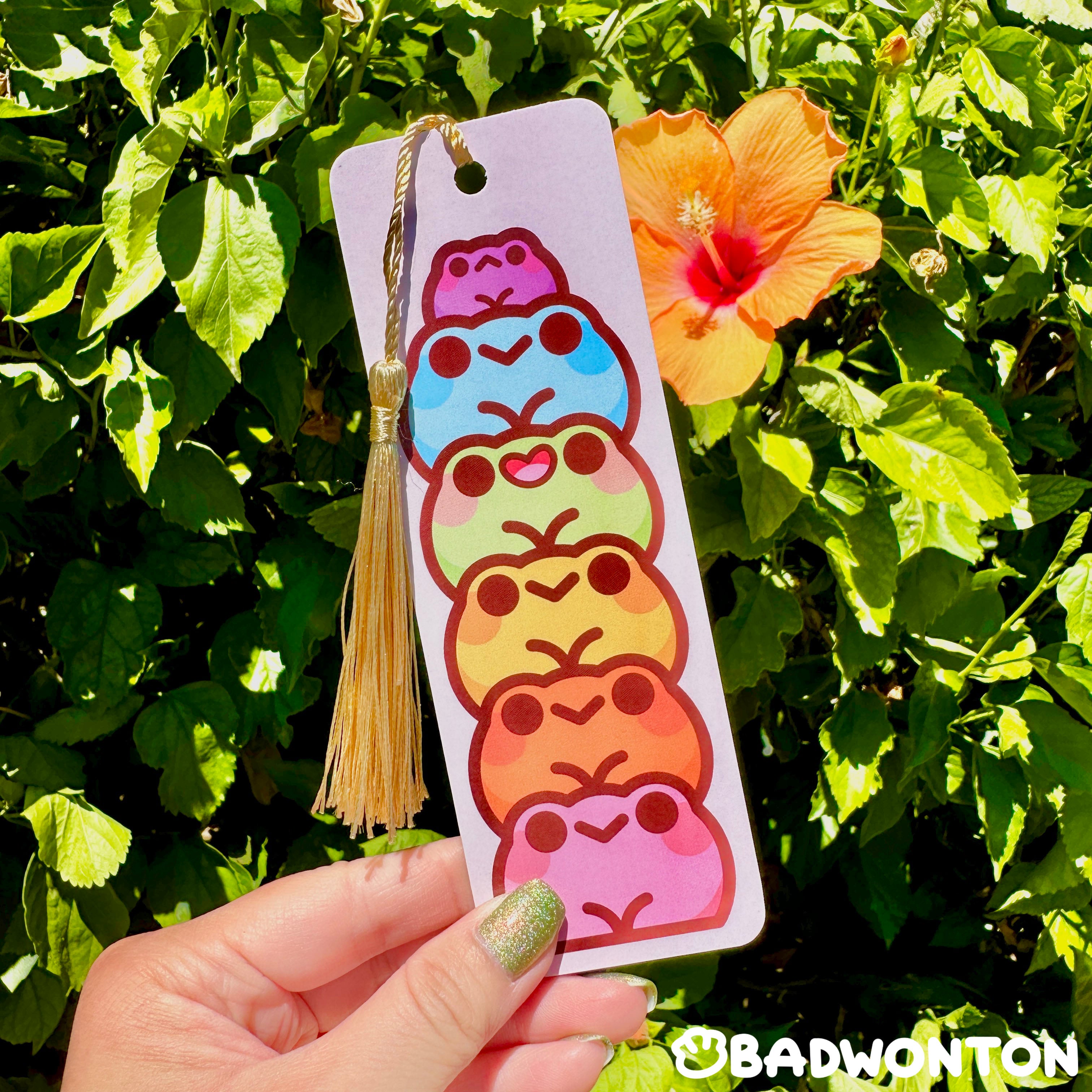 Rainbow Froggo Stack Bookmark – badwonton
