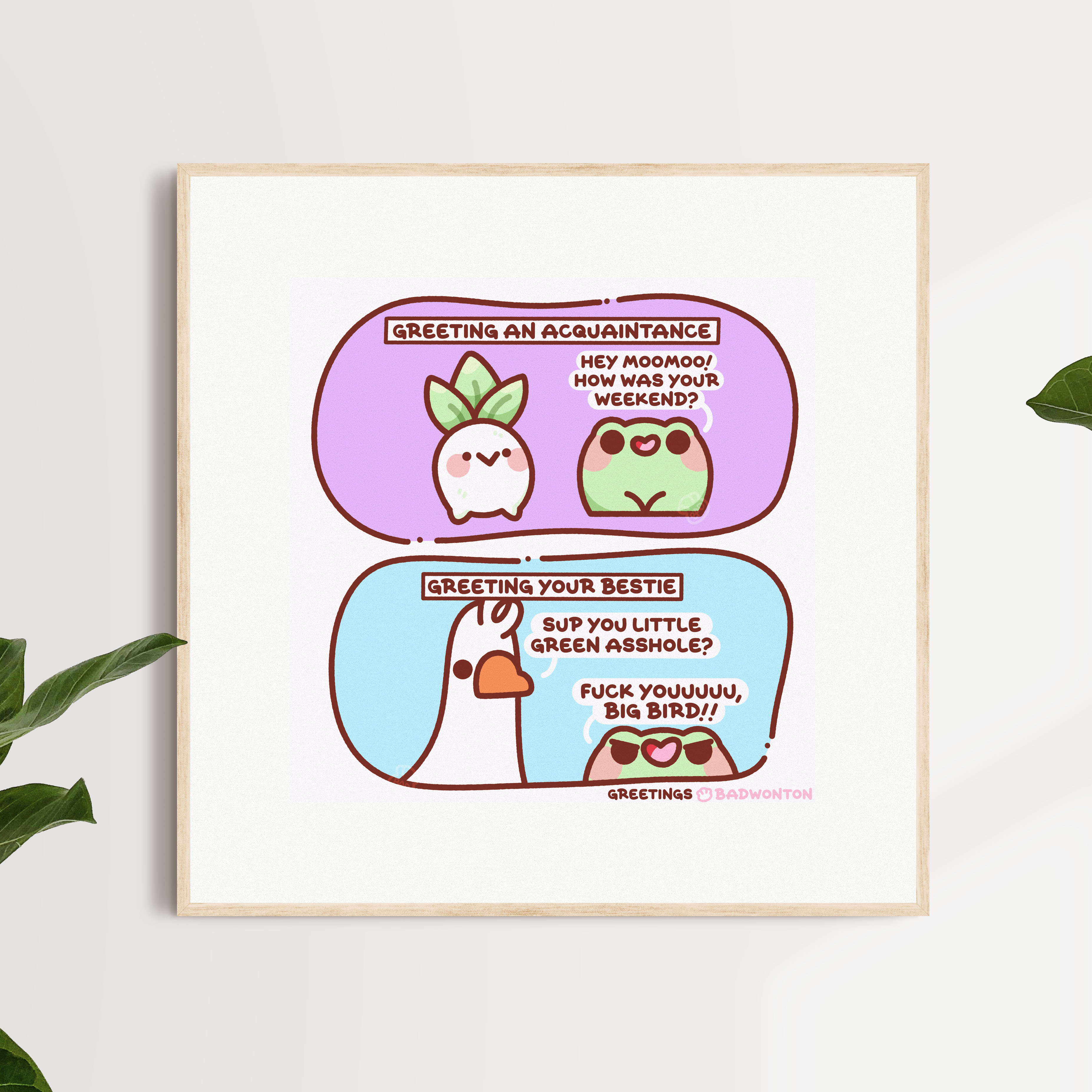 Greetings Comic Art Print – badwonton