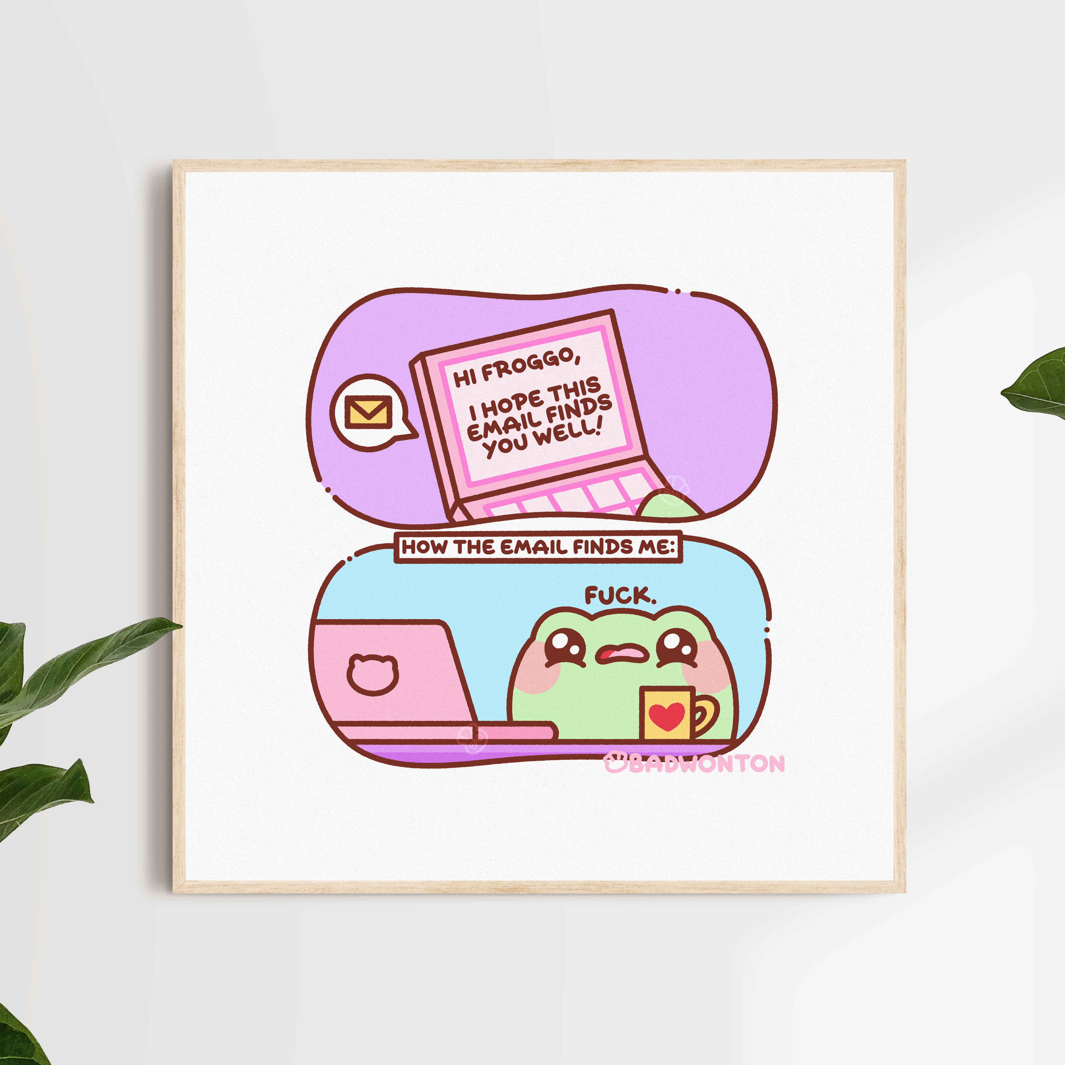 How The Email Finds Me Comic Art Print – badwonton