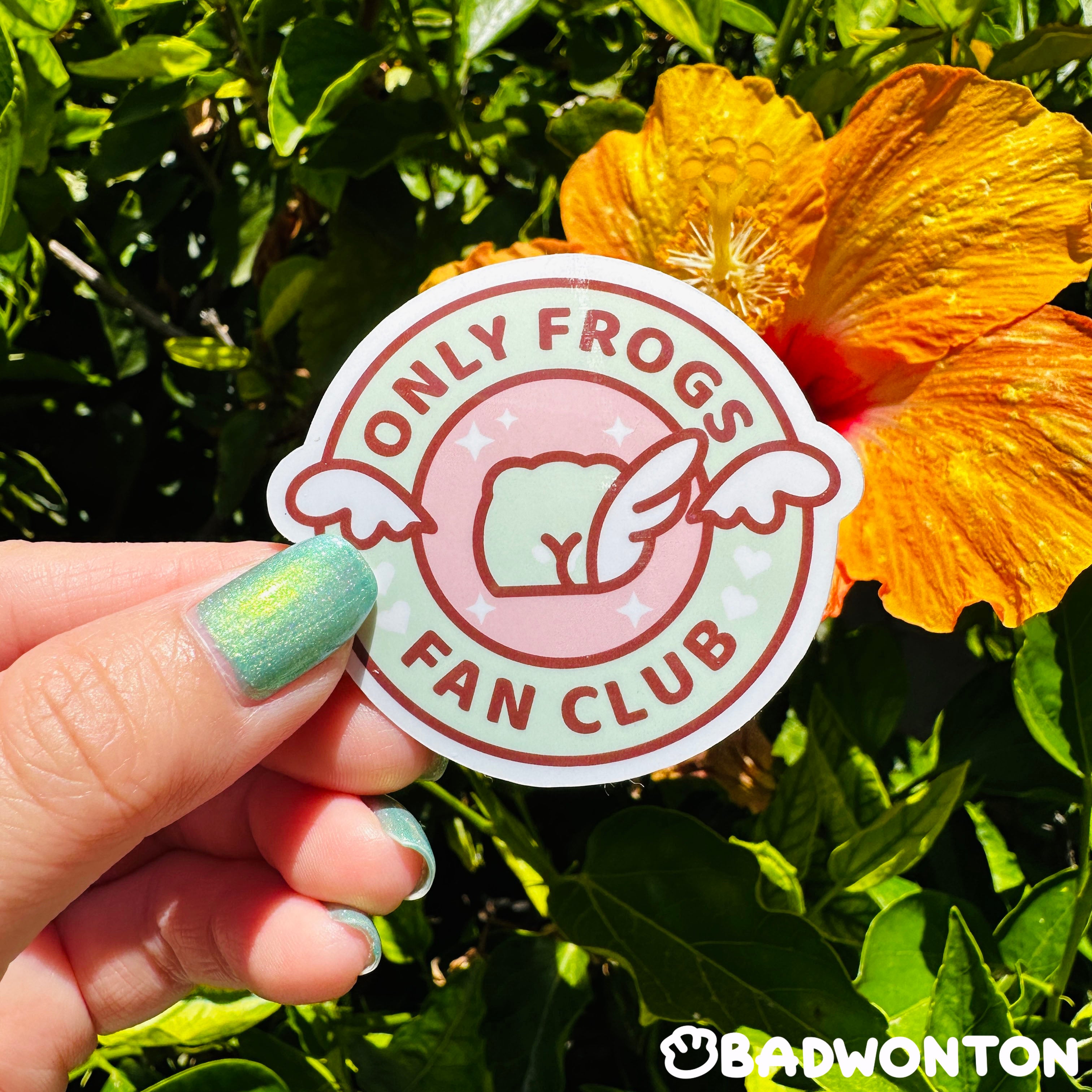Only Frogs Fan Club Sticker – badwonton