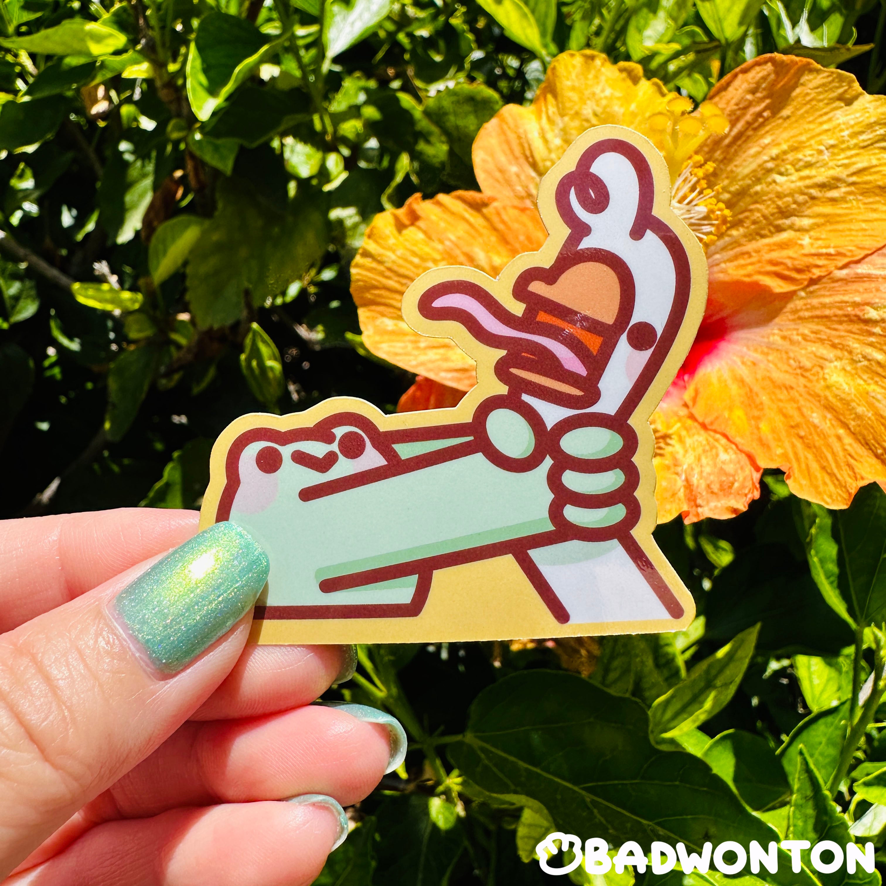 Froggo & Goose STRANGLE Sticker – badwonton