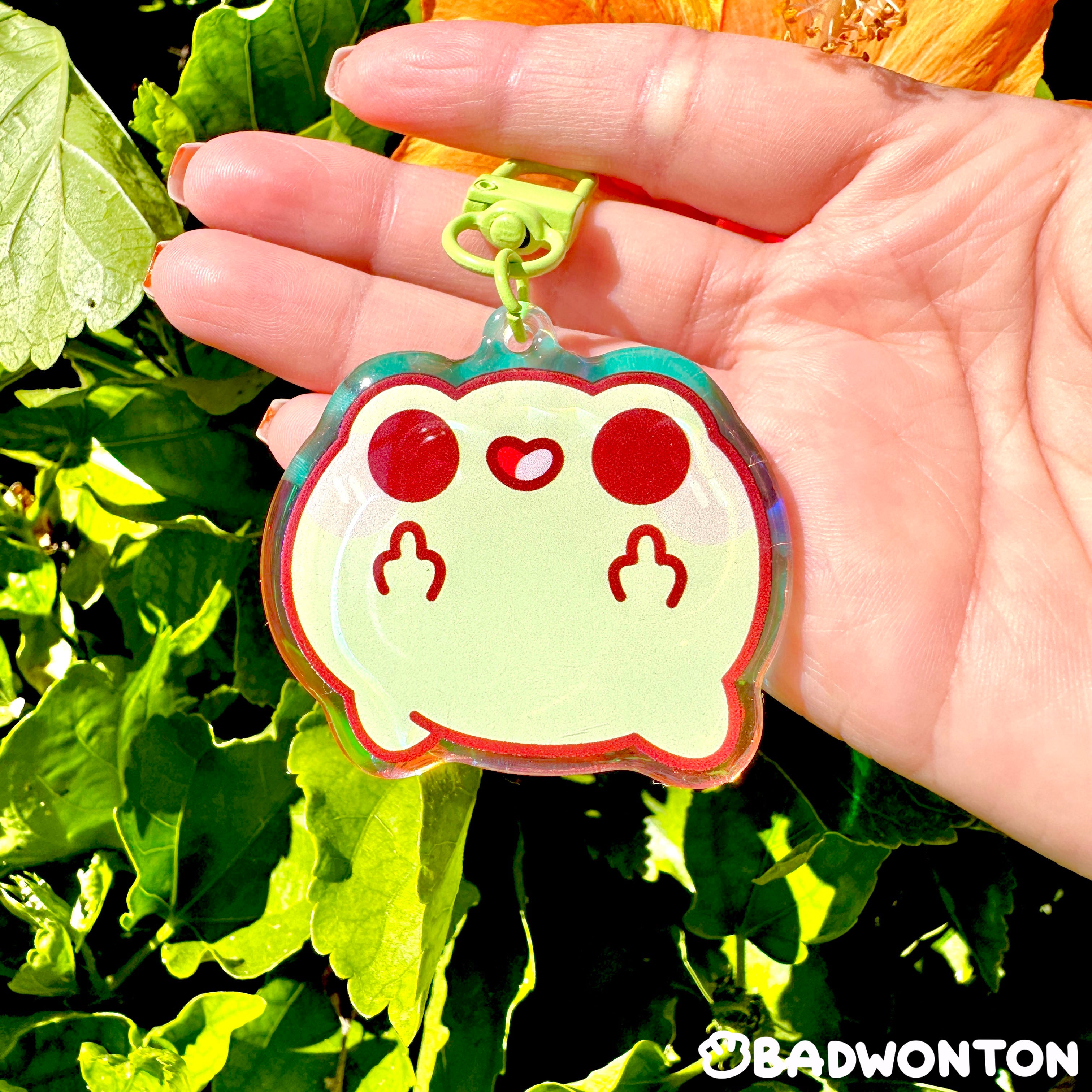 Flippy Froggo Rainbow Acrylic Keychain – badwonton