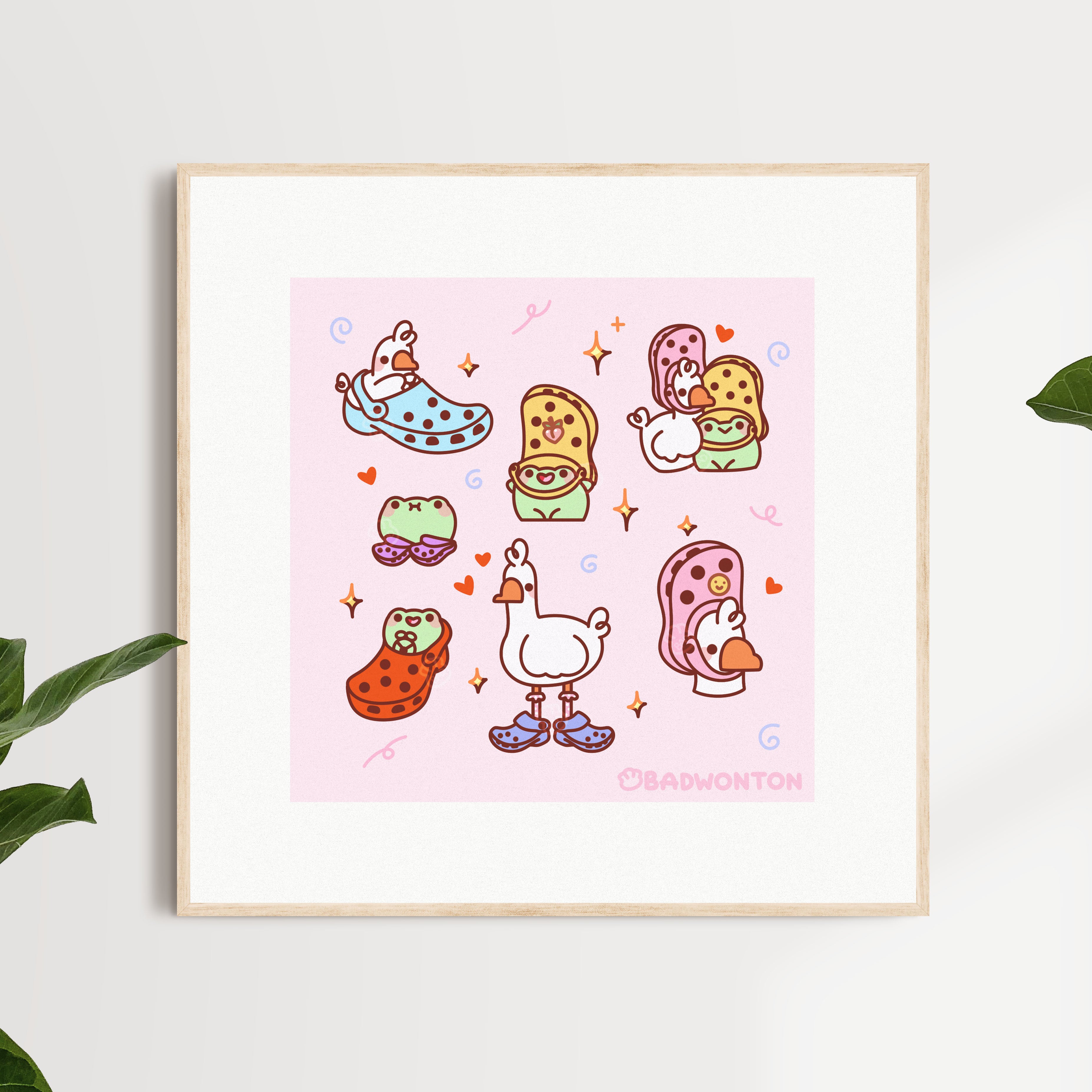 Froggo & Goose Crocs BFFS Art Print – badwonton