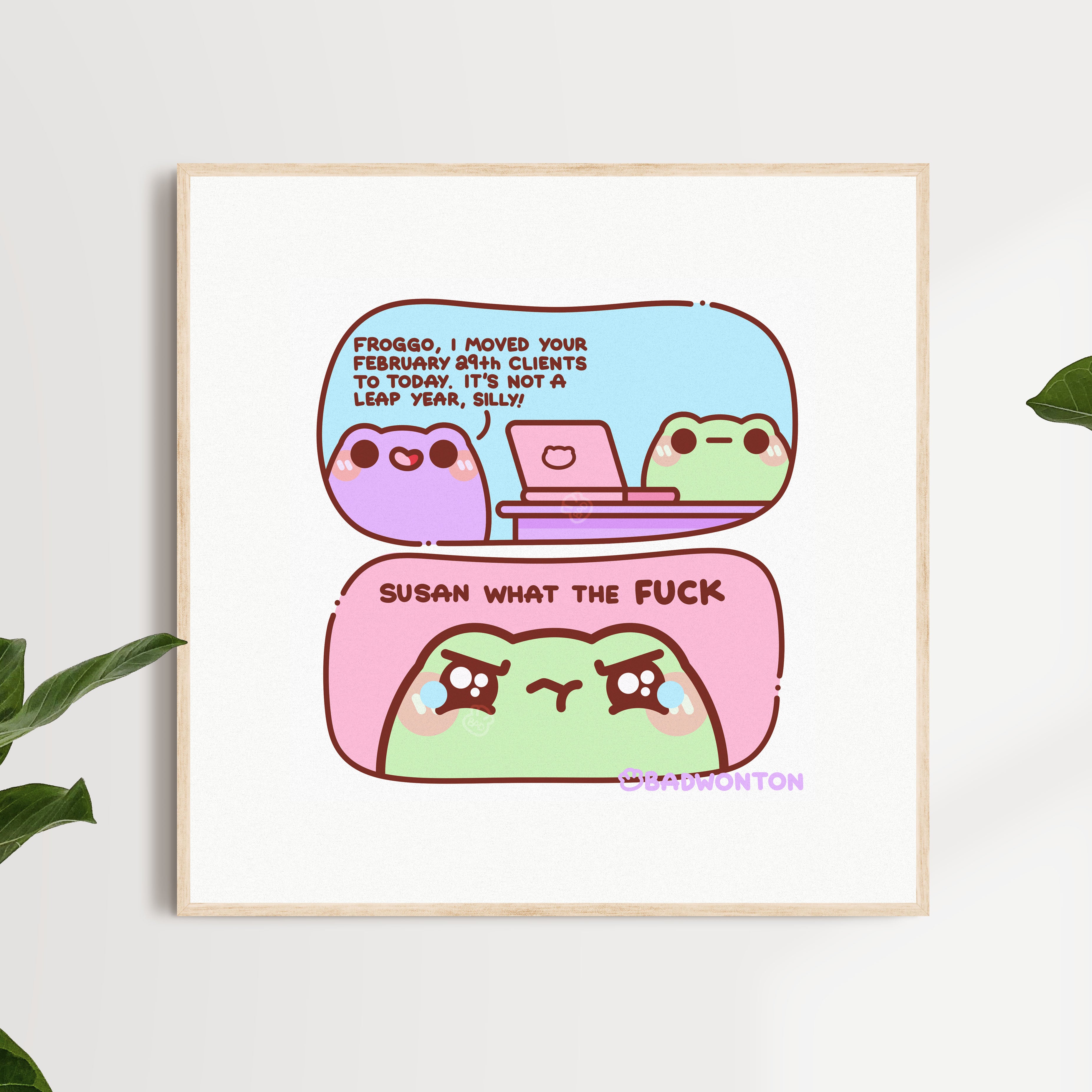 Susan What The Fuck Comic Art Print – badwonton