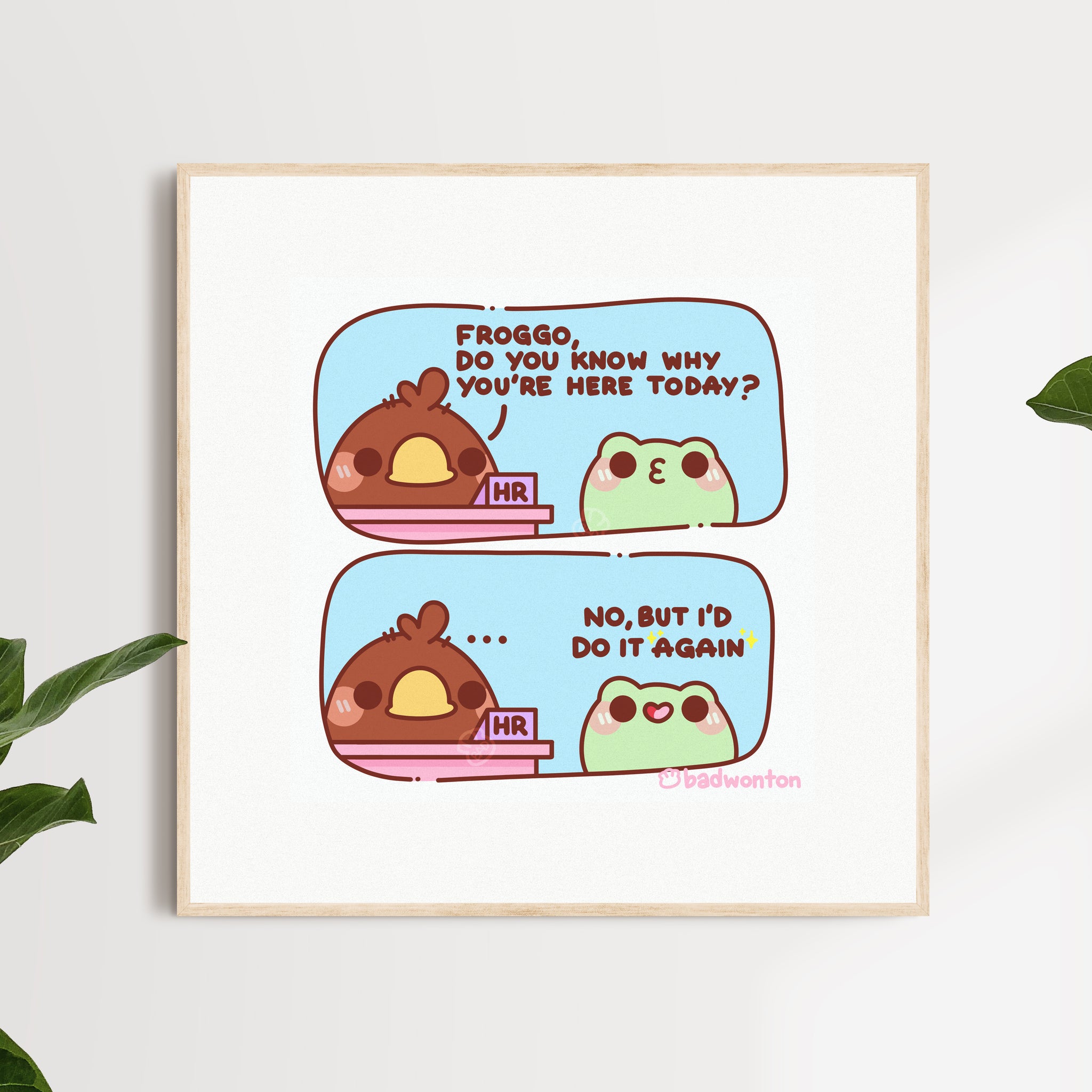 No But I'd Do It Again Comic Art Print – badwonton