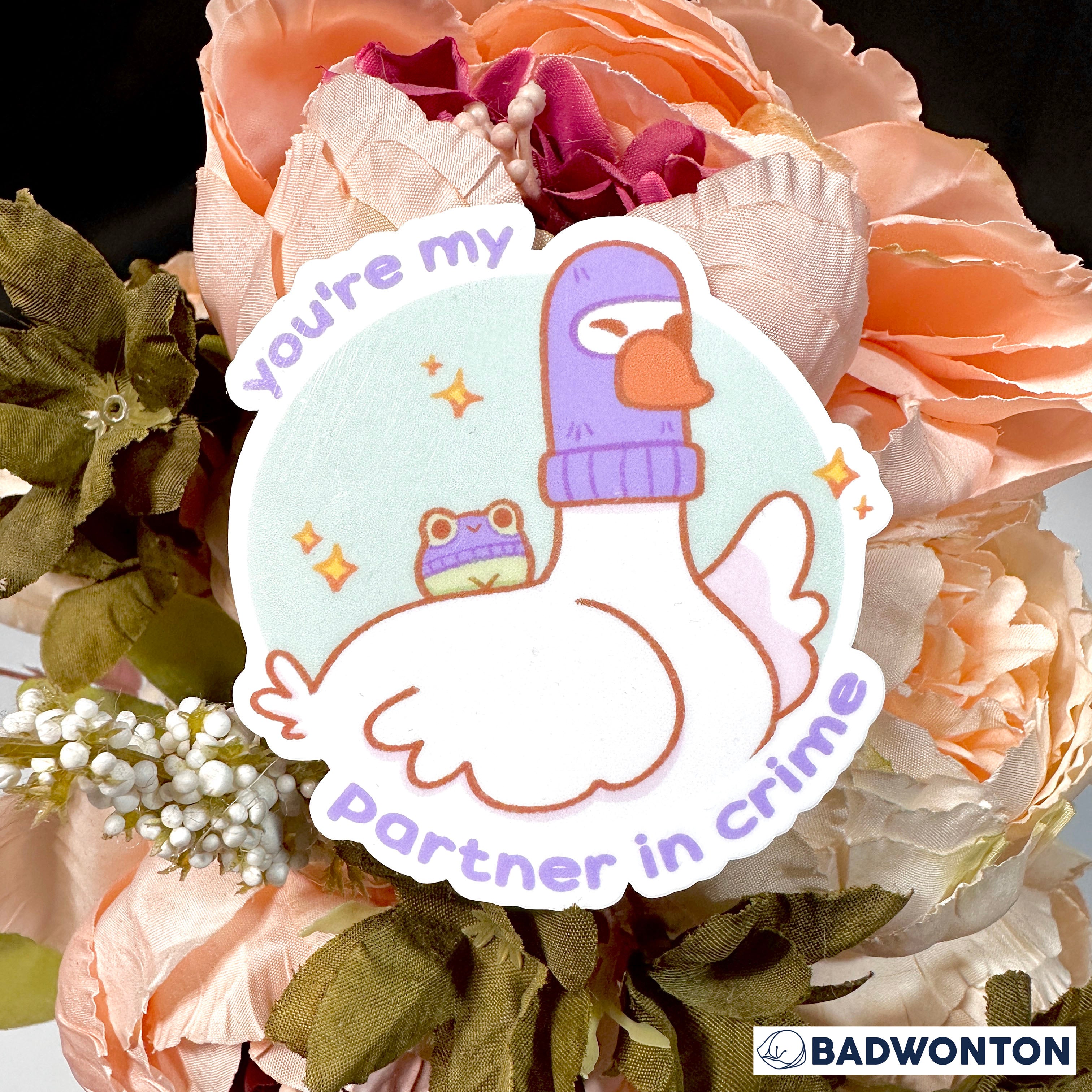Froggo & Goose You're My Partner In Crime Sticker – badwonton