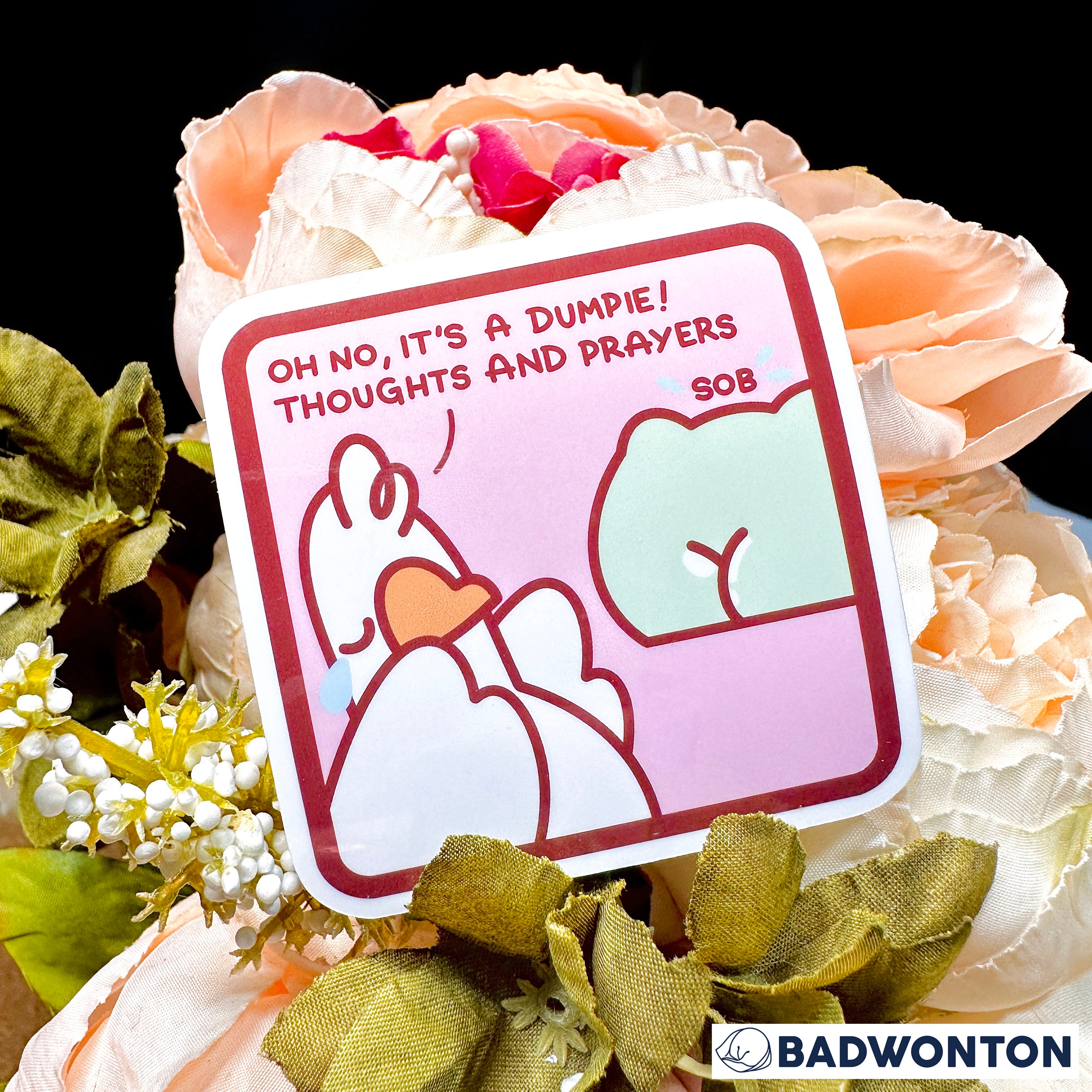Oh No It's A Dumpie Comic Panel Sticker – badwonton