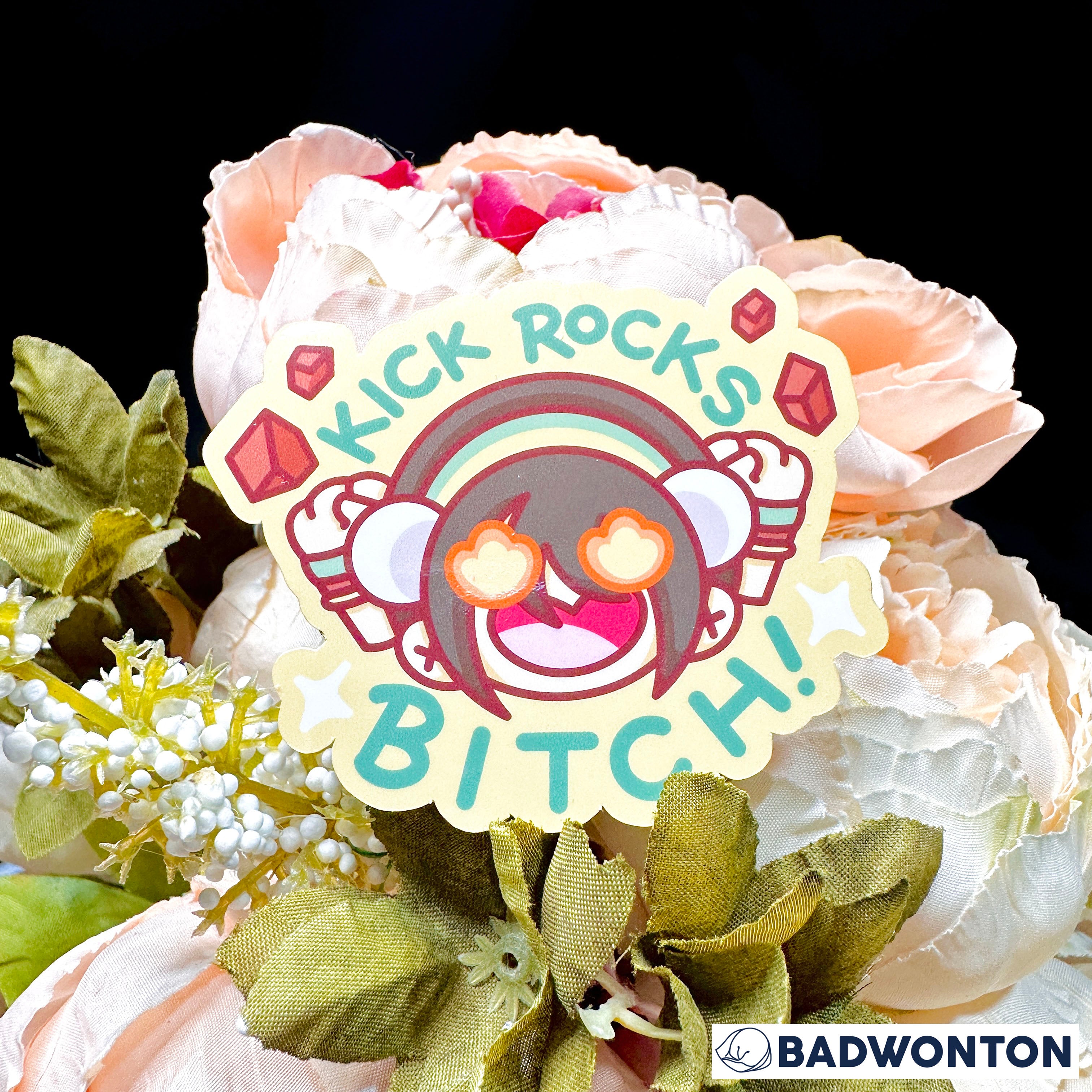 Toph Kick Rocks Sticker – badwonton