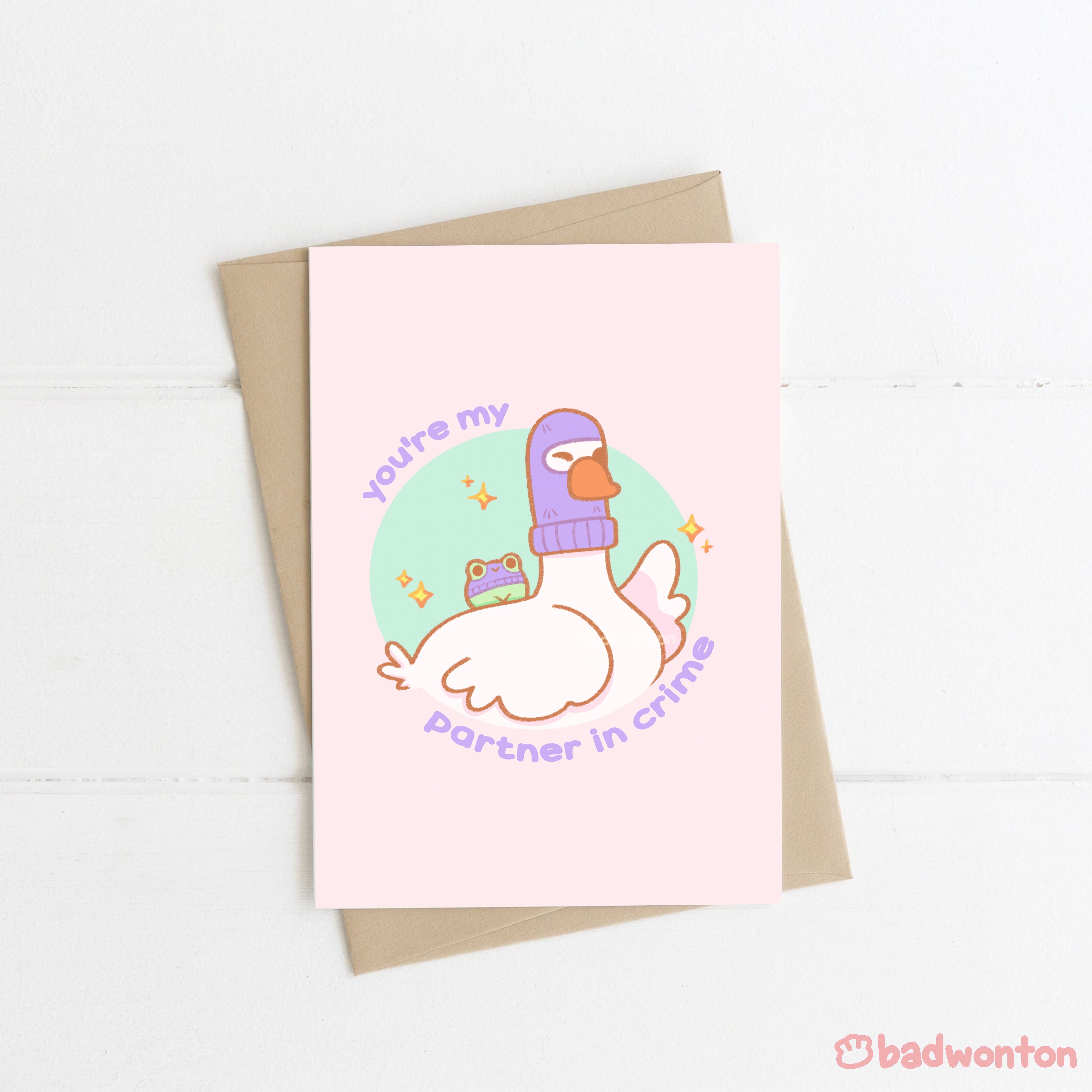Froggo & Goose Partner in Crime Greeting Card – badwonton